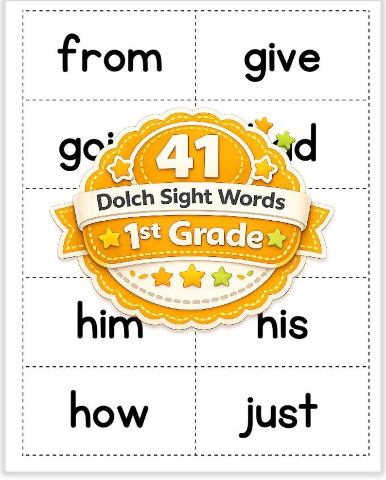 First Grade Dolch Sight Words Downloadable | First Grade Flash Cards ...