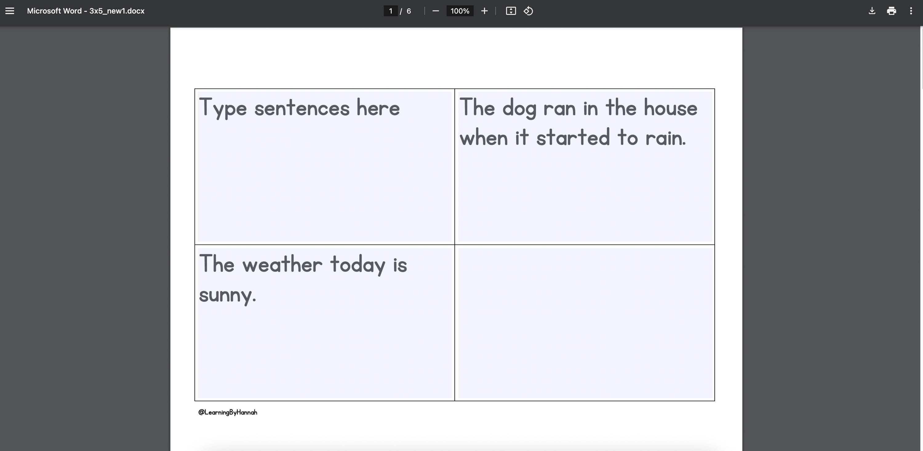Editable 3x5" Flash Cards With Solid Lines - 4 per Page | Flashcards ...