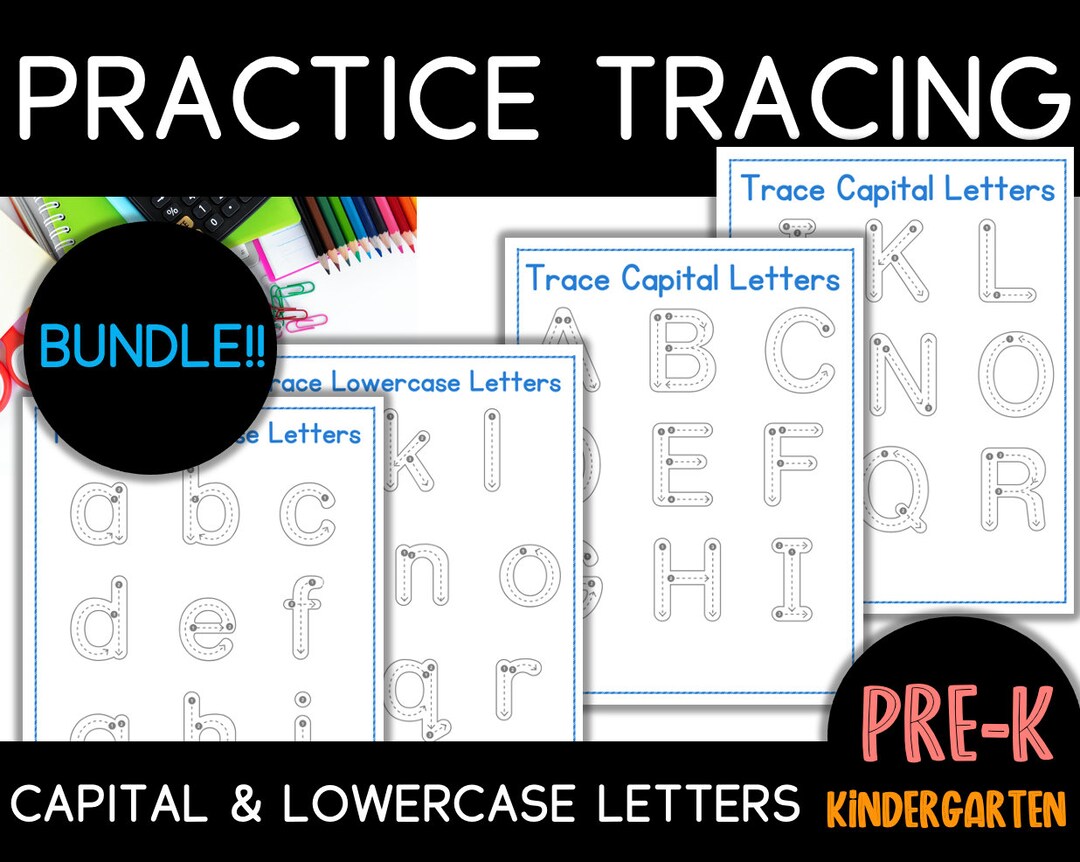 Trace Capital and Lowercase Letters Printable BUNDLE | Letters ...