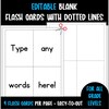 Editable Flash Cards With Dotted Lines - 10 per Page | Flashcards ...