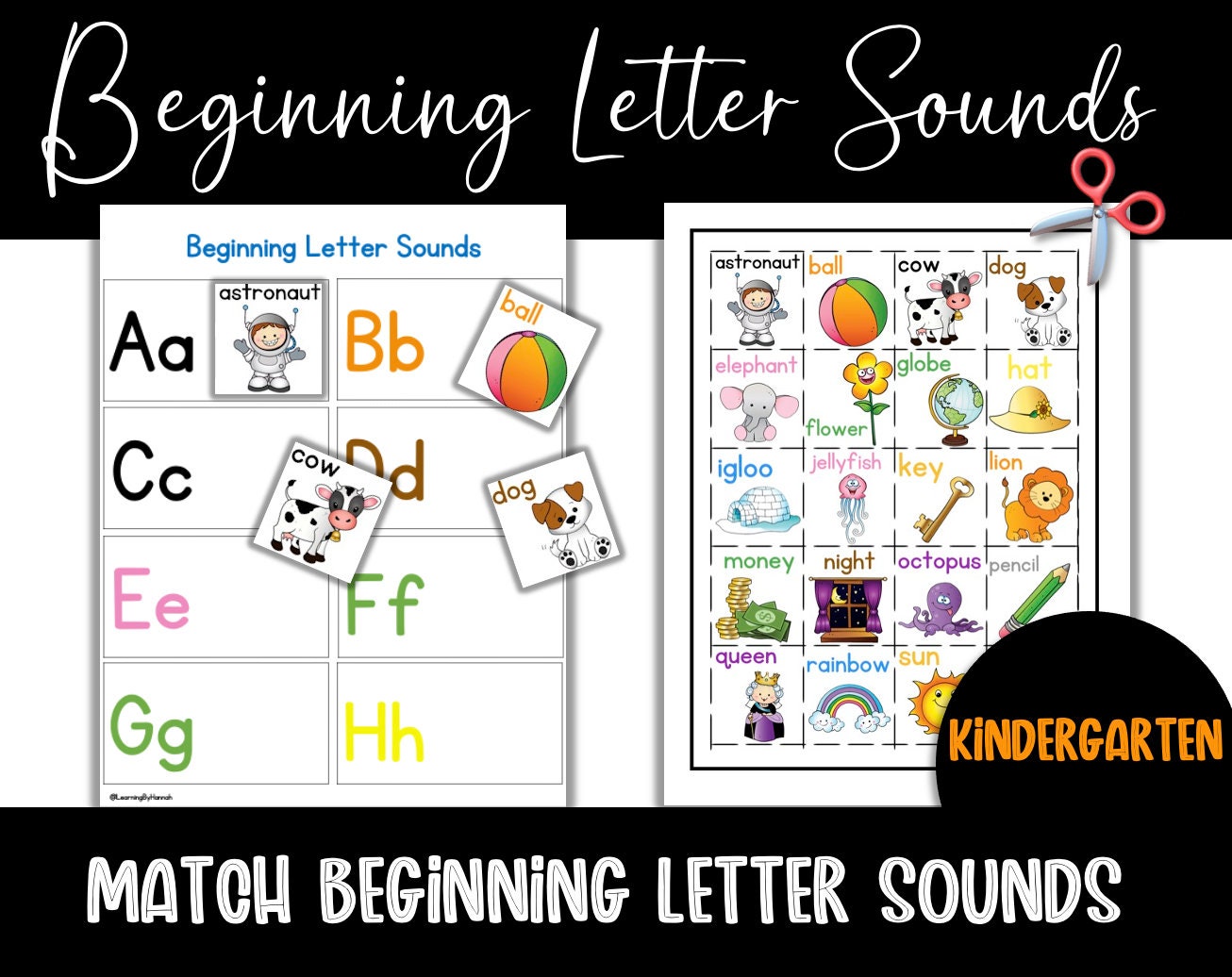 Beginning Letter Sounds Downloadable | Letter Sound Printable | Letter ...