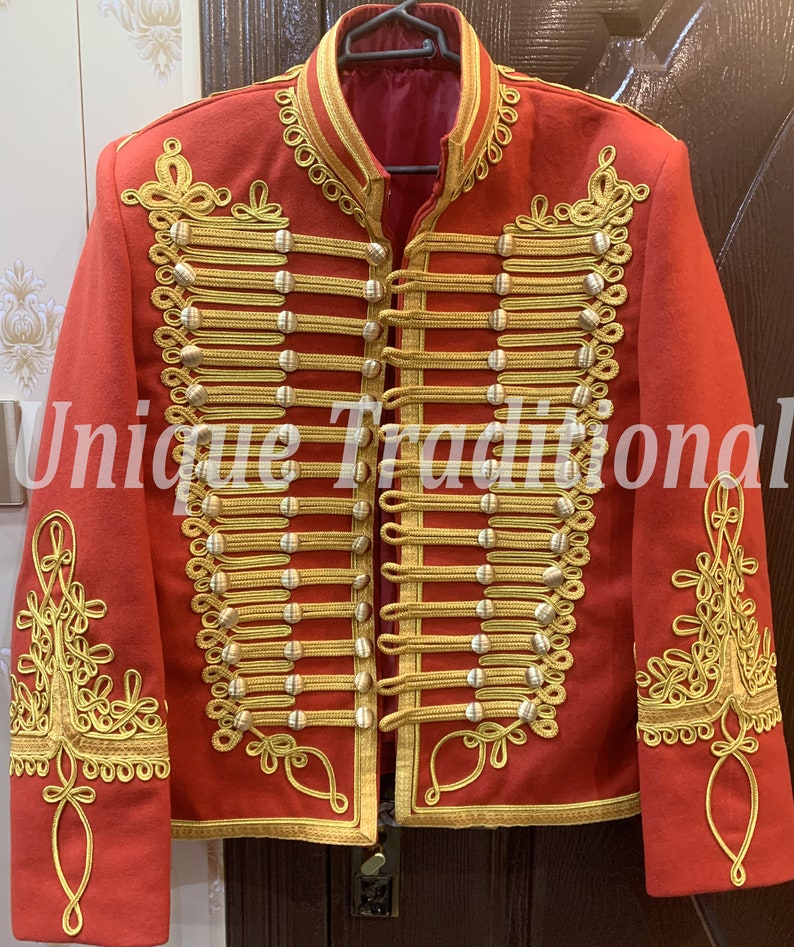 Napoleonic Hussar Men's Military Uniform Coat Tunic Pelisse Jimmie ...