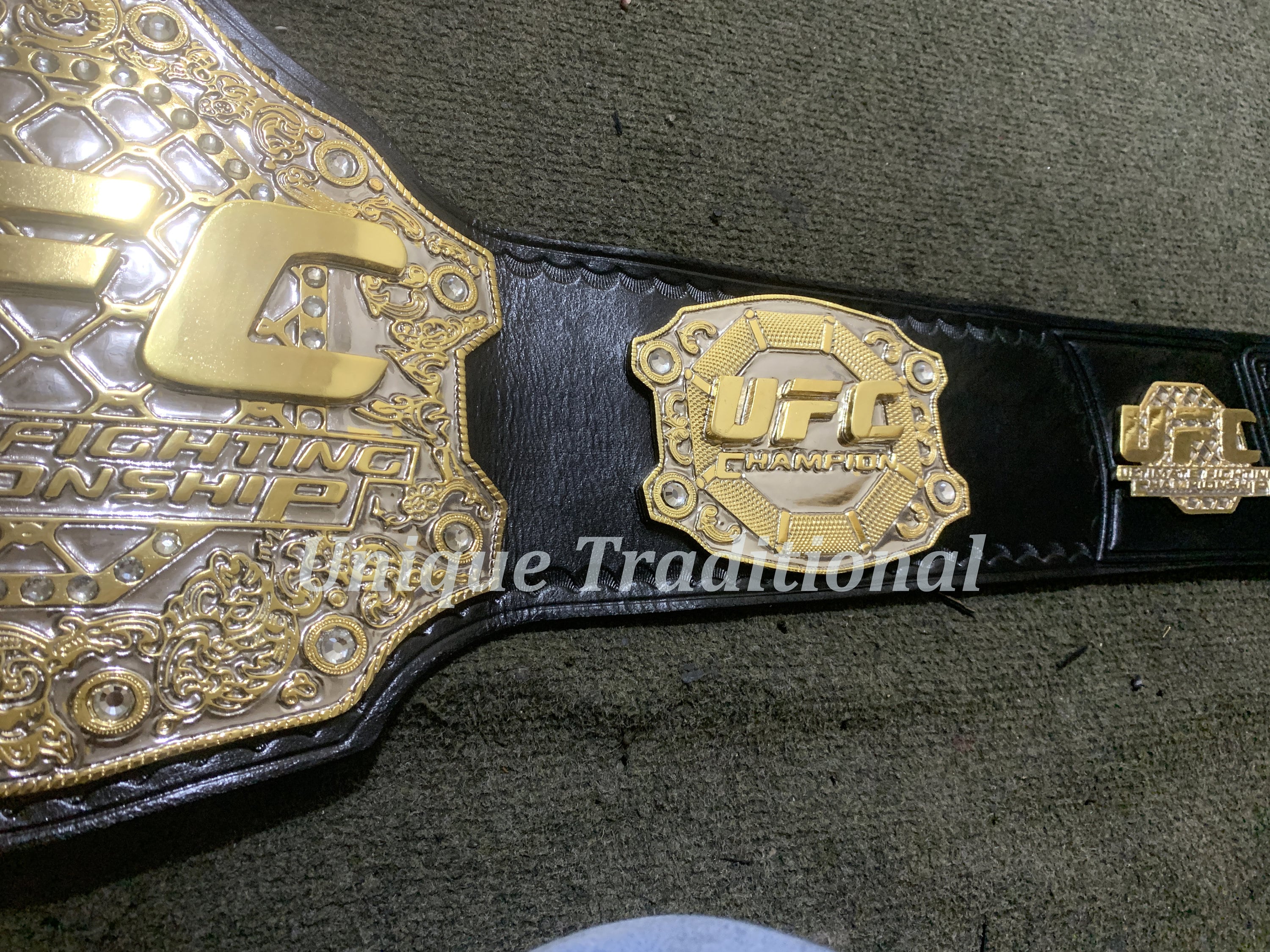New UFC Ultimate Wrestling Championship Belt 4mm Zinc Adult Size Dual ...