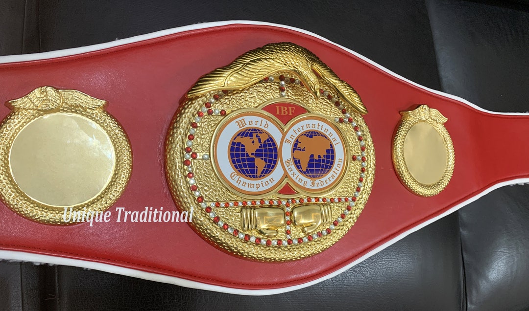 IBF International Boxing Wrestling Championship Belt Adult Size Gold ...