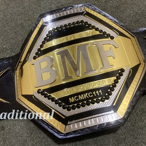 New UFC BMF Wrestling Championship Belt Adult Size Dual Gold Plated - Etsy