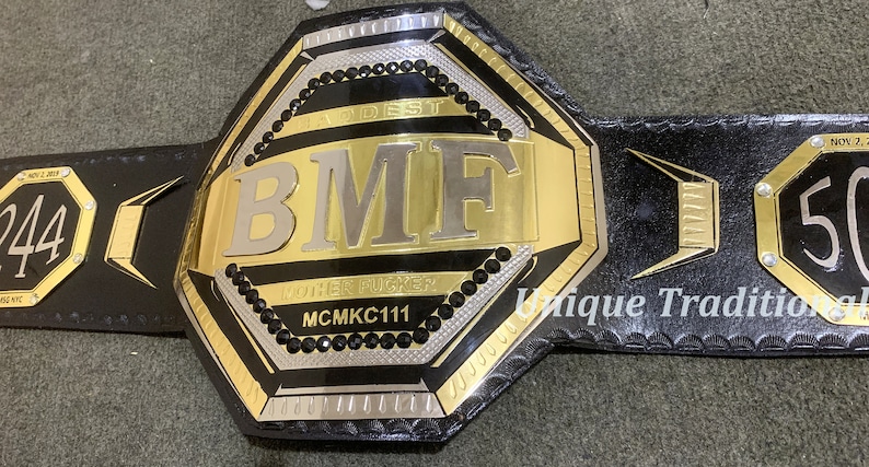 New UFC BMF Wrestling Championship Belt Adult Size Dual Gold Plated - Etsy