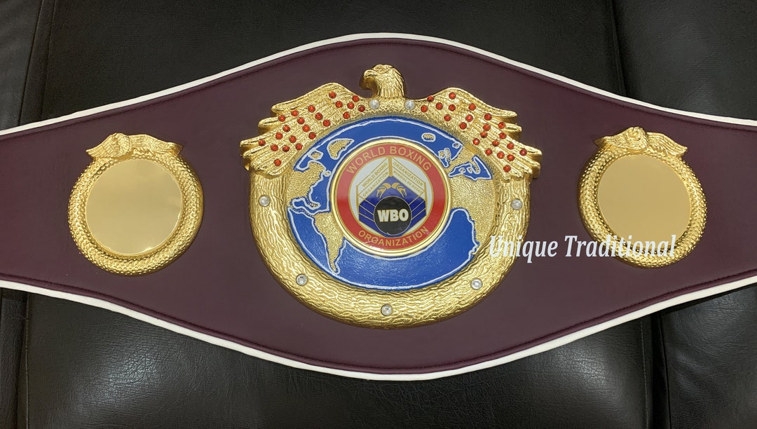 WBO World Boxing Organization Championship Belt Adult Size Gold Plated ...