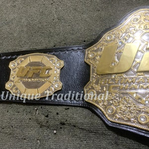 New UFC Ultimate Wrestling Championship Belt 4mm Zinc Adult Size Dual ...