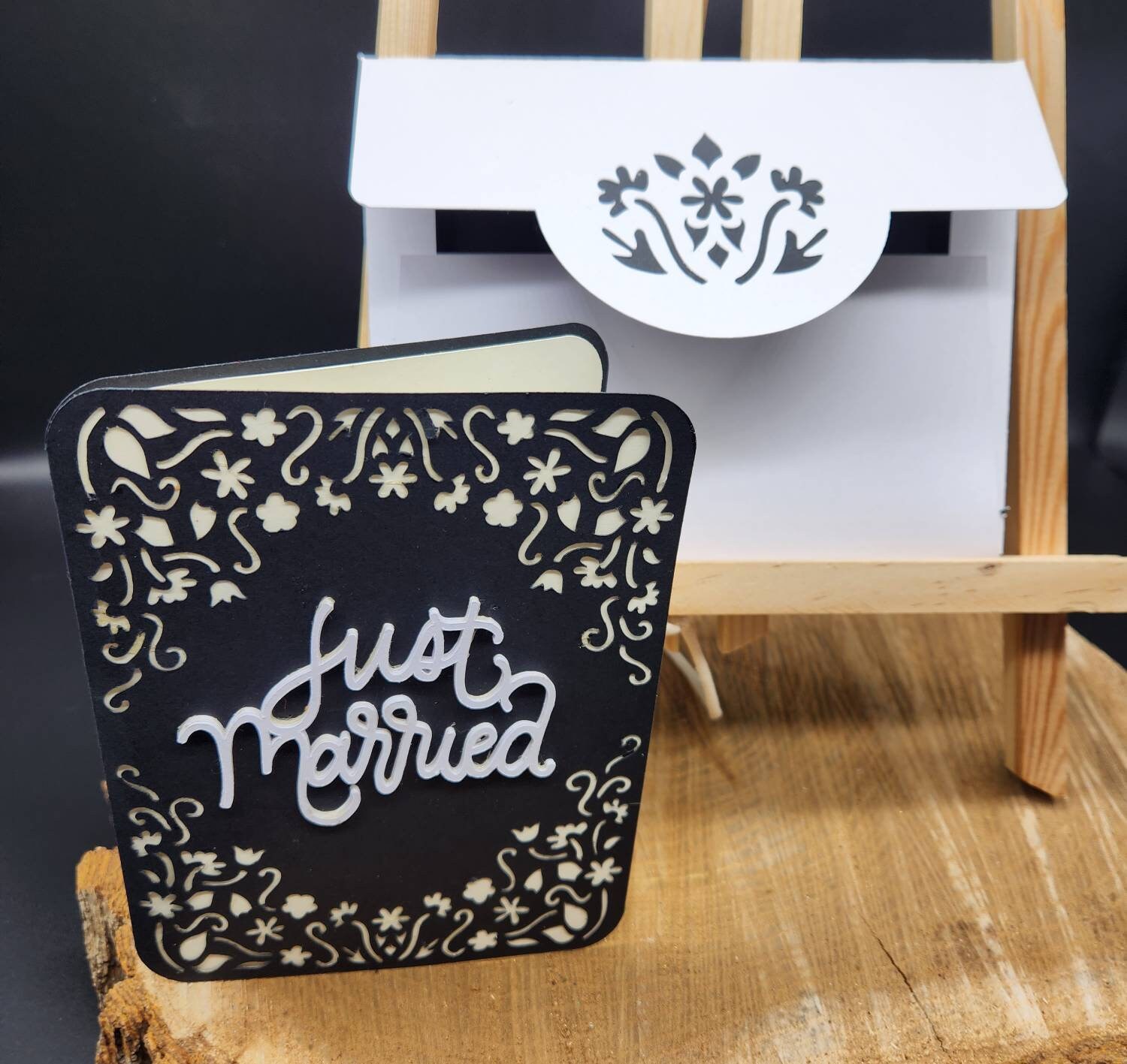 Classy Just Married Wedding Card - Etsy