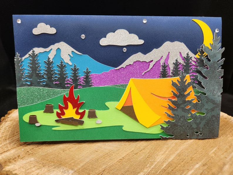 Wild Adventures Camping Card - Etsy