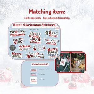 Printable Groovy Christmas Gift Tags, Editable in Corjl, DIY Holiday ...