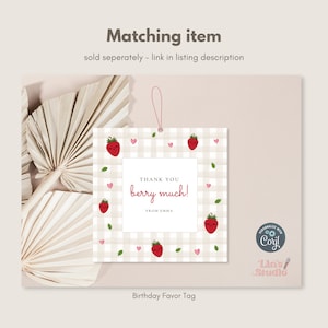 Strawberry Birthday Milestone Board, Berry First Birthday, Baby's 1st ...