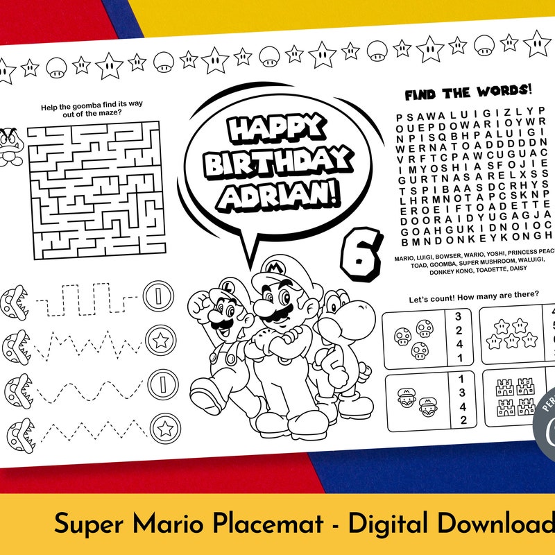 Super Mario Decor - Etsy