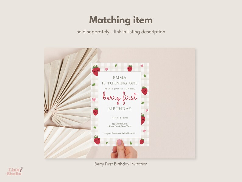 Strawberry Birthday Milestone Board, Berry First Birthday, Baby's 1st ...