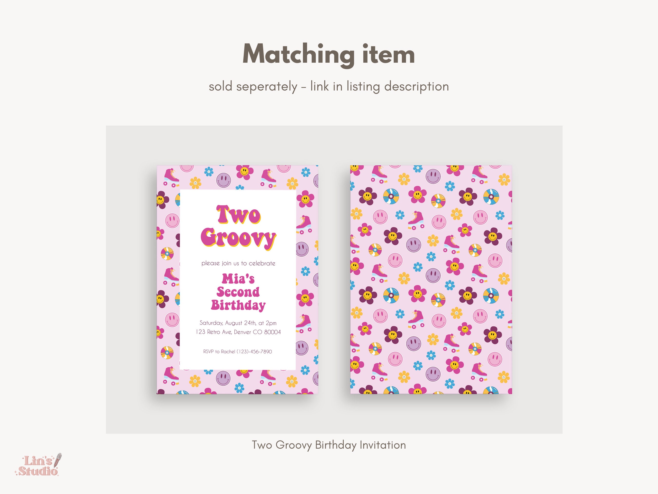 Groovy Water Bottle Label, Retro, Flower, Smiley Birthday, Groovy Party ...