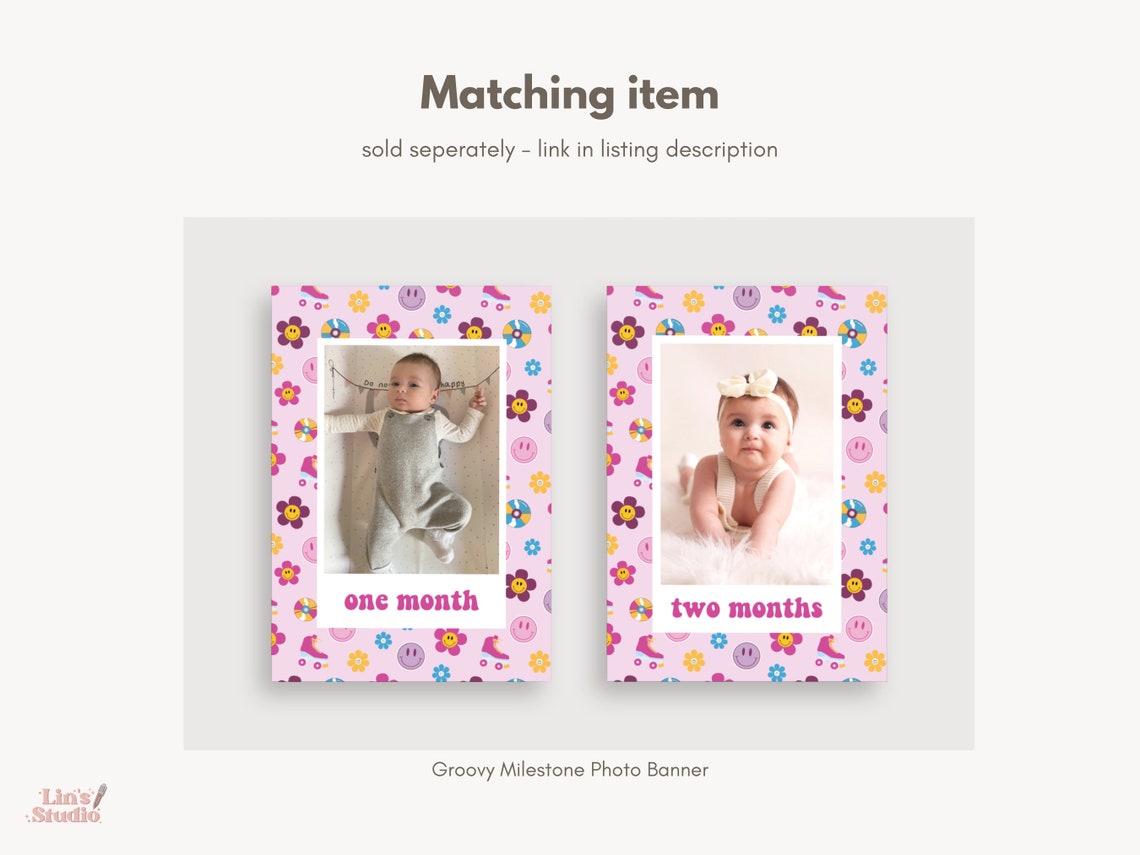 Groovy Water Bottle Label, Retro, Flower, Smiley Birthday, Groovy Party ...