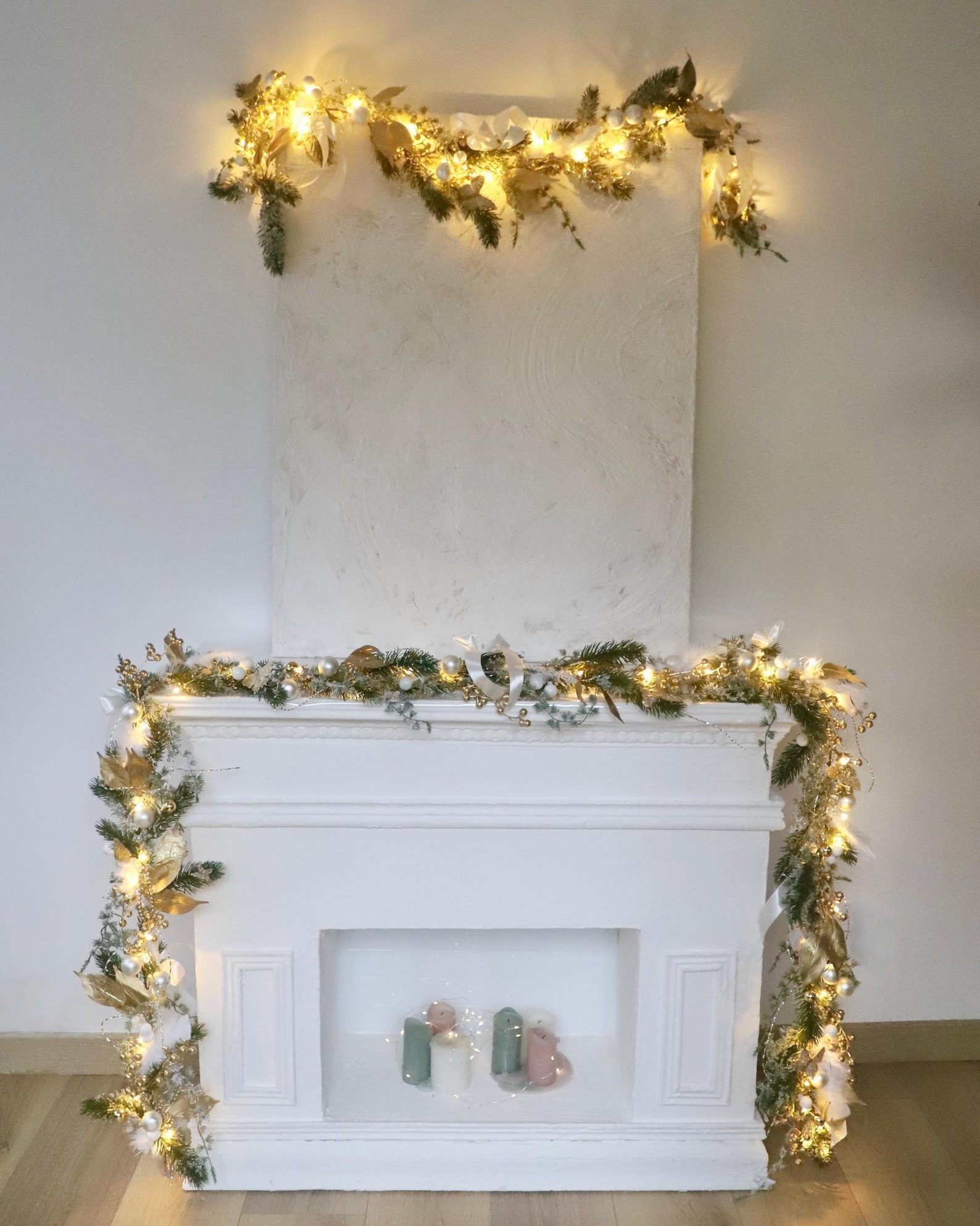 Elegant White and Gold Garland - Etsy