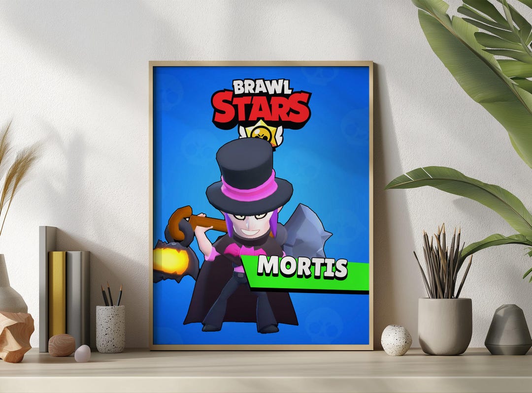 Mortis Brawl Stars Poster | Kids Wall Art | Brawl Nursery Decor ...