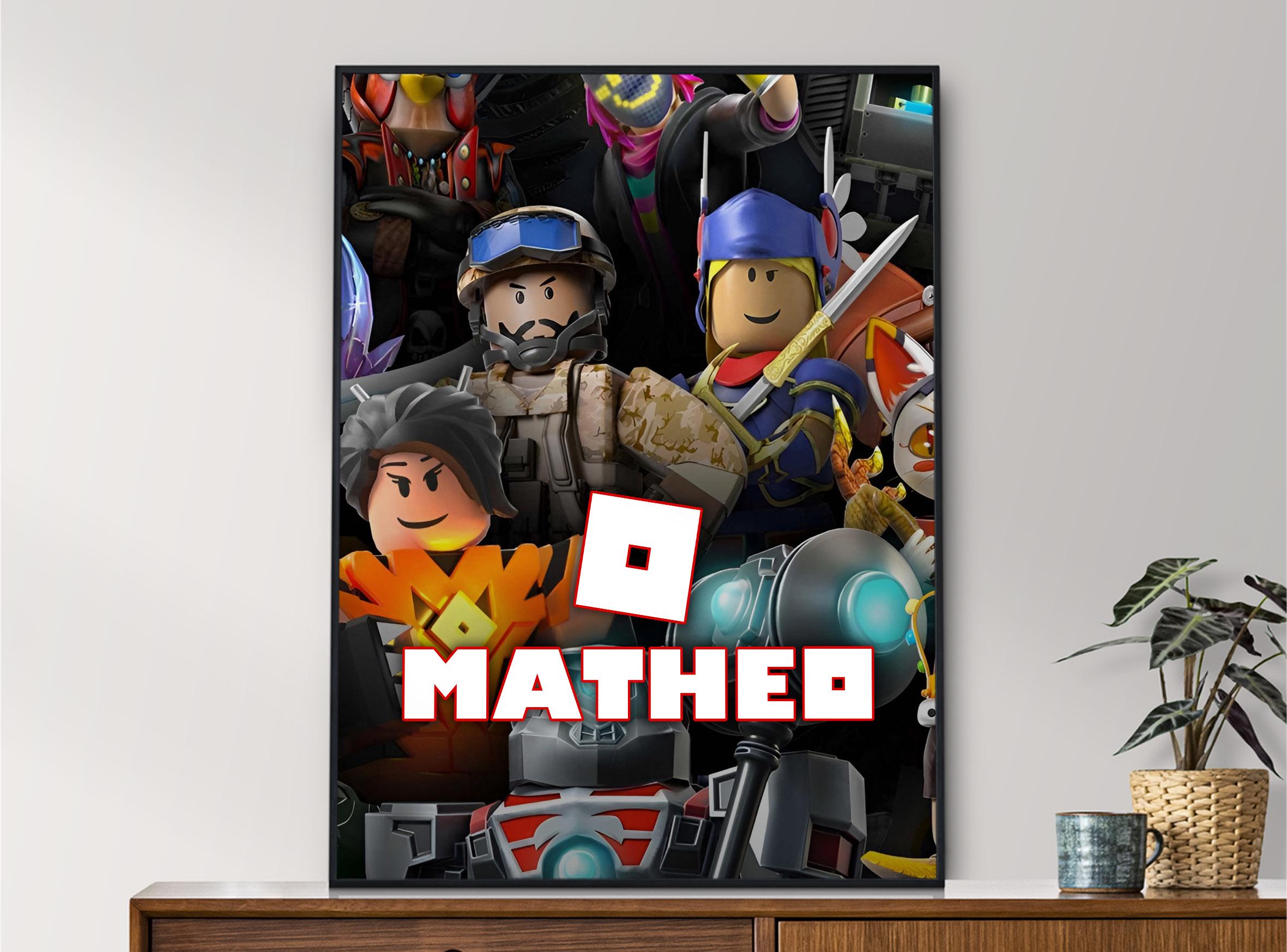 Roblox Custom Name Poster | Personalized Nursery Decor | Art Print for ...