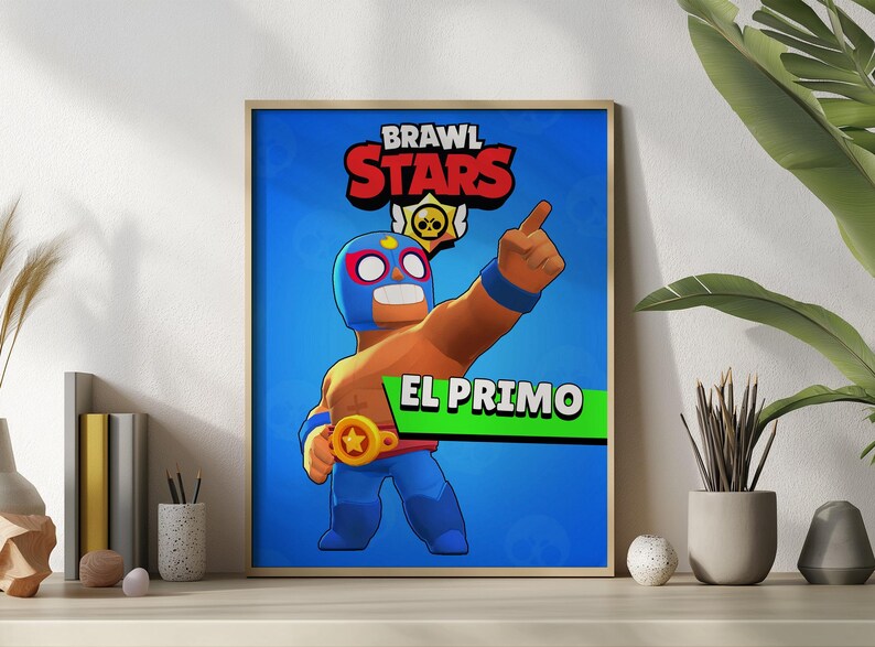 El Primo Brawl Stars Poster | Kids Wall Art | Brawl Nursery Decor ...
