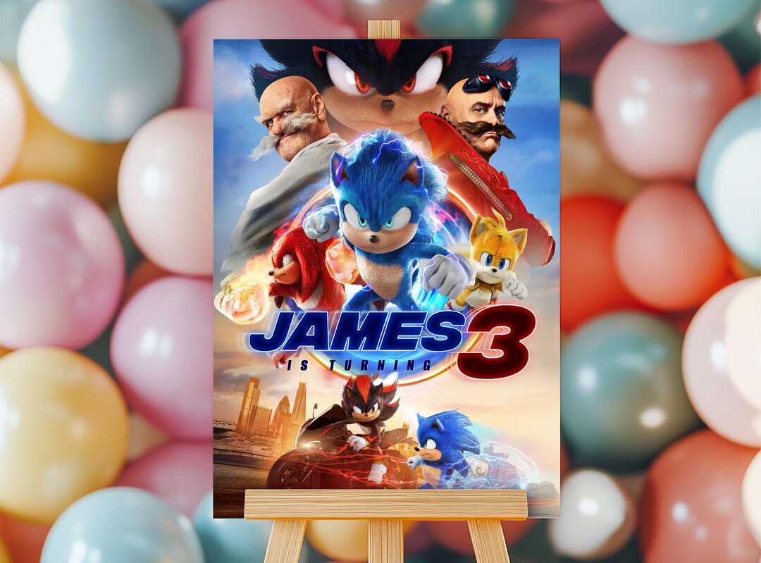 Custom Sonic Welcome Sign | Personalised Kids Birthday Decoration ...