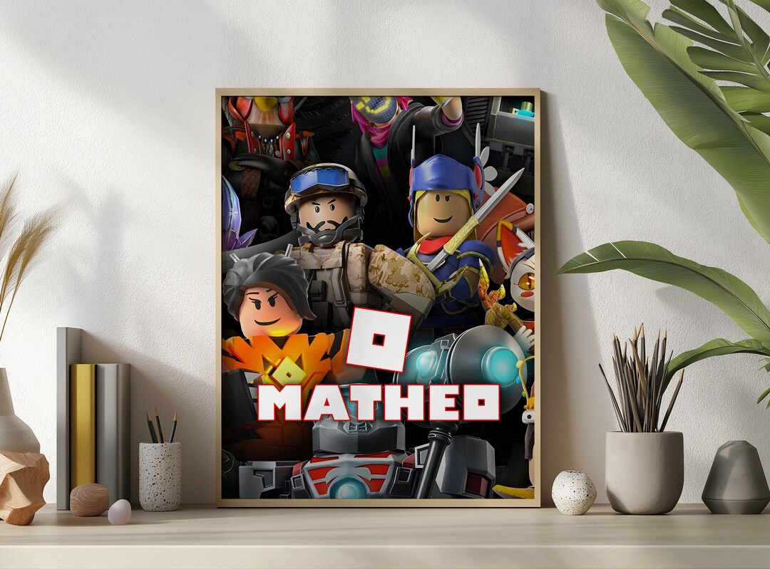 Roblox Custom Name Poster | Personalized Nursery Decor | Art Print for ...
