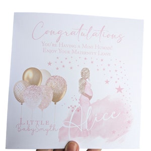 Maternity Leave Congratulations Card, Personalised Baby Shower ...