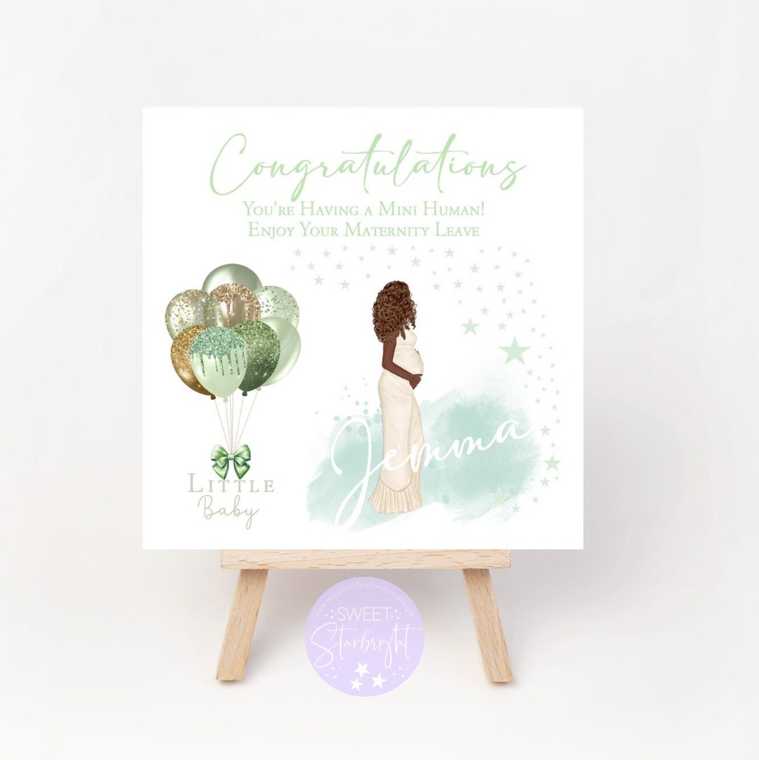 Maternity Leave Congratulations Card, Handmade Having a Baby Card ...