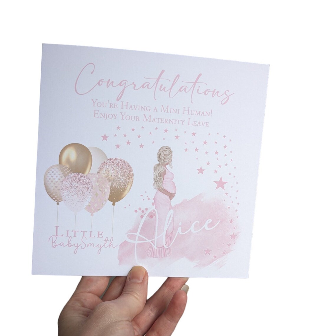 Maternity Leave Congratulations Card, Personalised Baby Shower ...