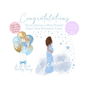 Maternity Leave Congratulations Card, Handmade Having a Baby Boy Card ...
