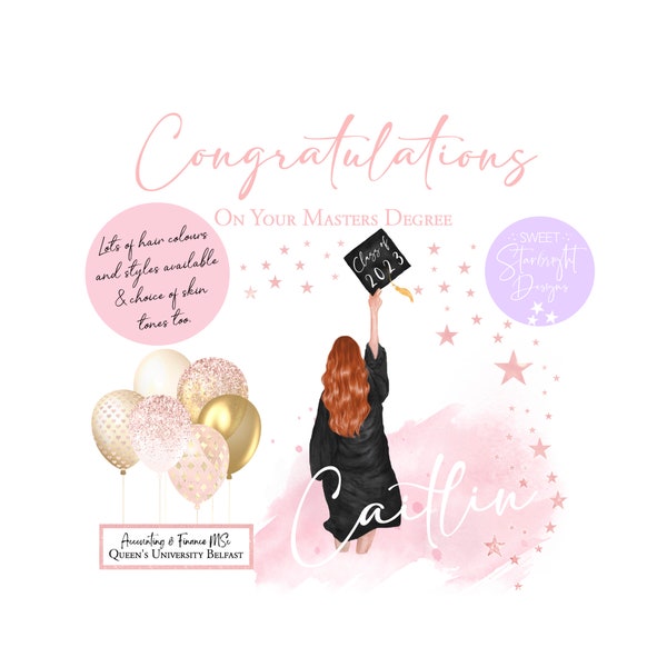 Masters Graduation Card - Etsy UK