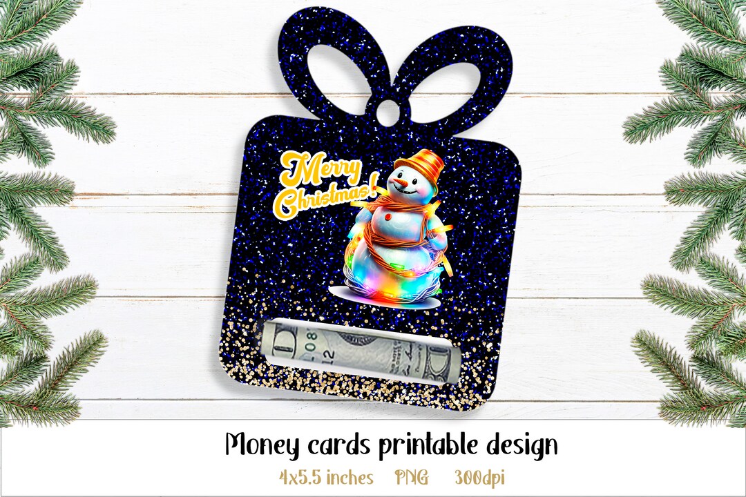 Christmas Money Card Snowman Money Holder Design Box Christmas Money ...