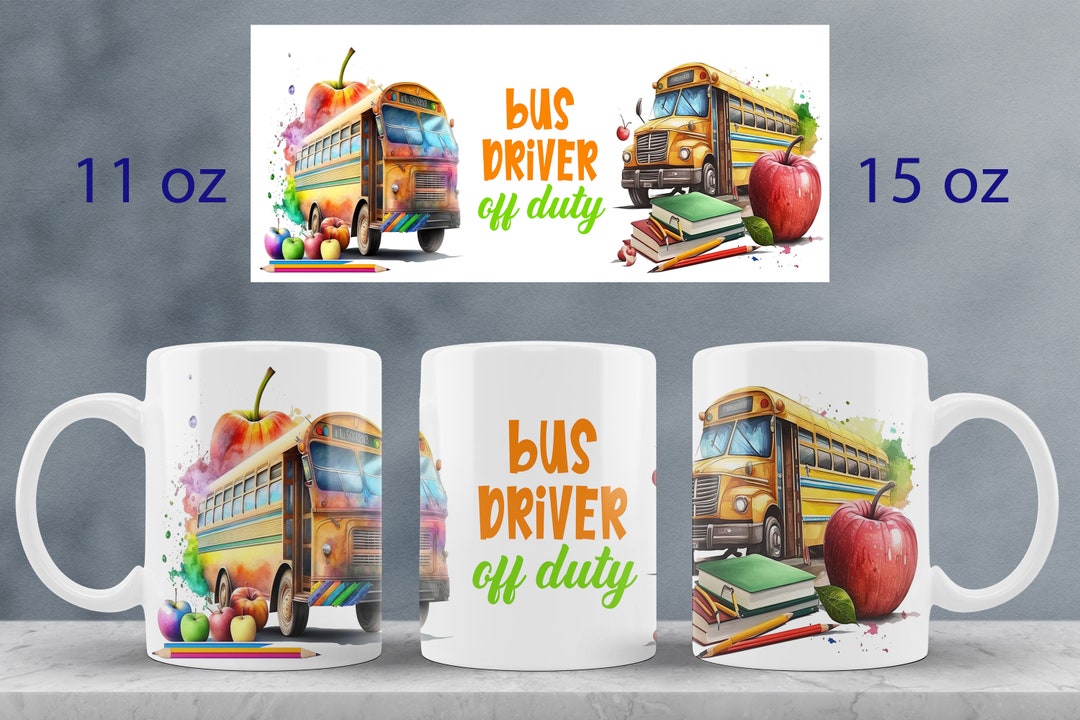 Bus Driver Mug Wrap Design School Mug Sublimation Png - Etsy