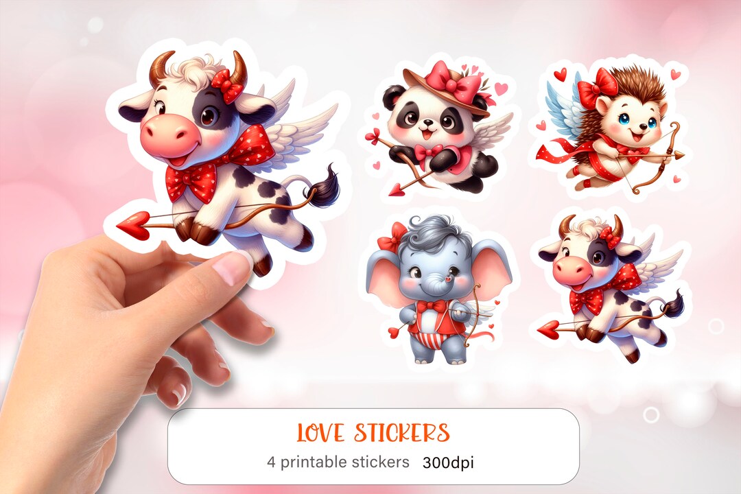 Valentines Stickers for Kids | Love Printable Sticker Design | Cute ...