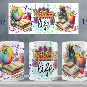Teacher Mug Wrap Design School Mug Sublimation Png - Etsy