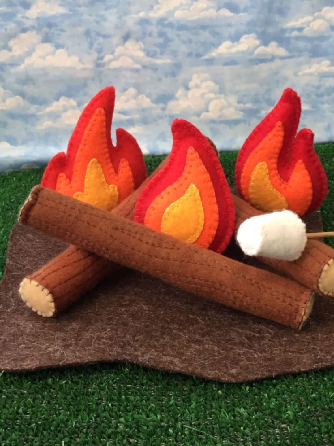 PDF Pattern - Felt Camp Fire Playset for Dolls DOWNLOAD Sewing Pattern & Instructions - Etsy