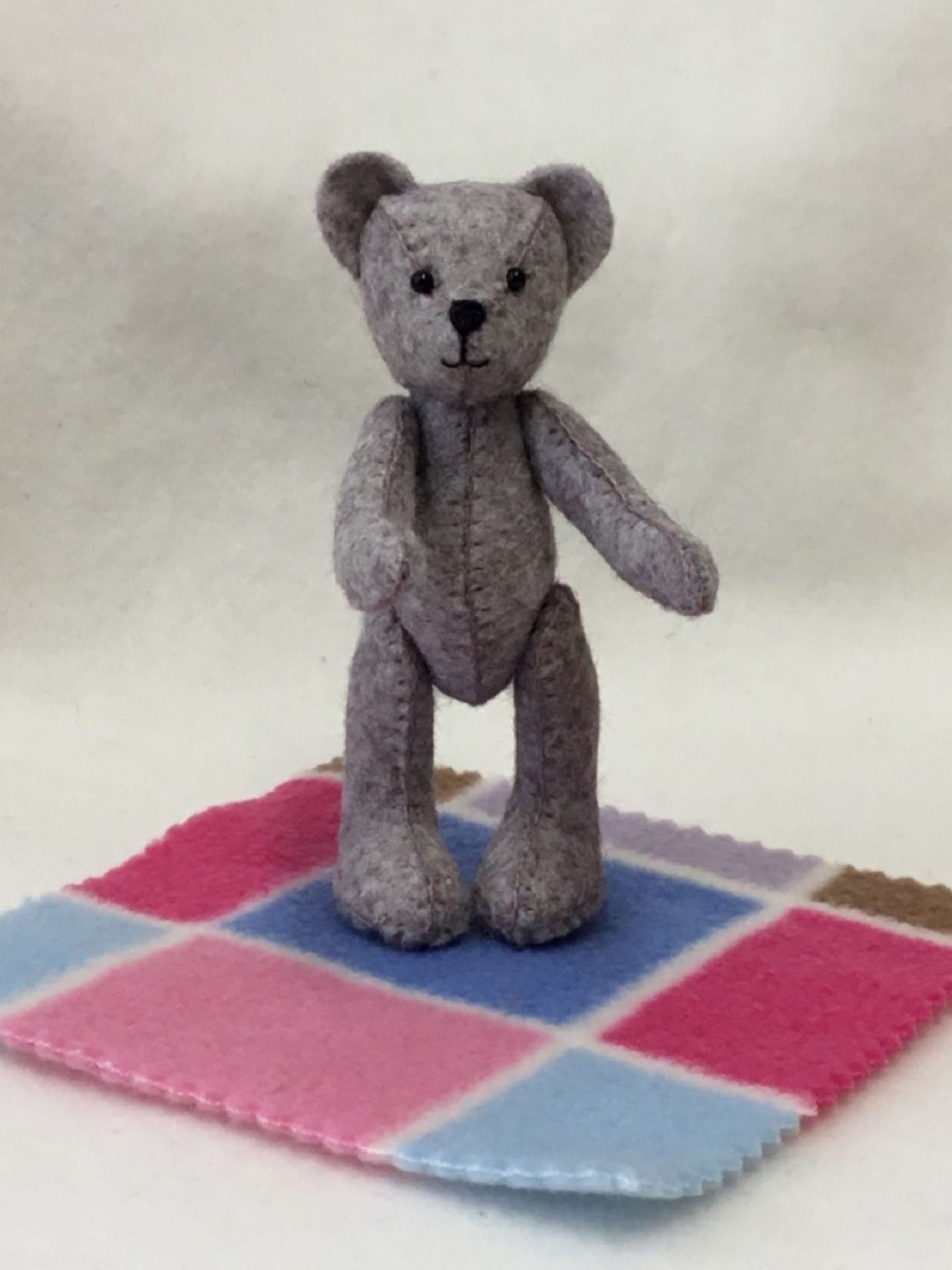 PDF Pattern 4 Mini Jointed Felt Teddy Bear Download - Etsy