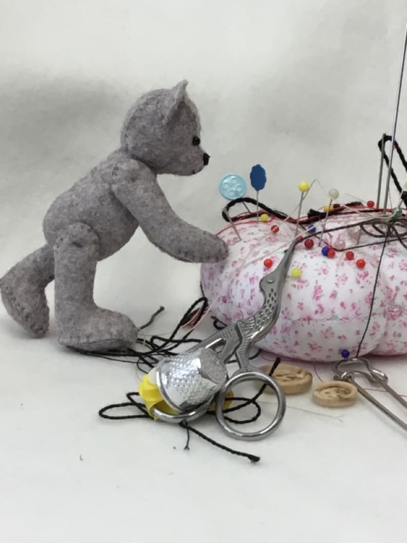 PDF Pattern 4 Mini Jointed Felt Teddy Bear Download - Etsy