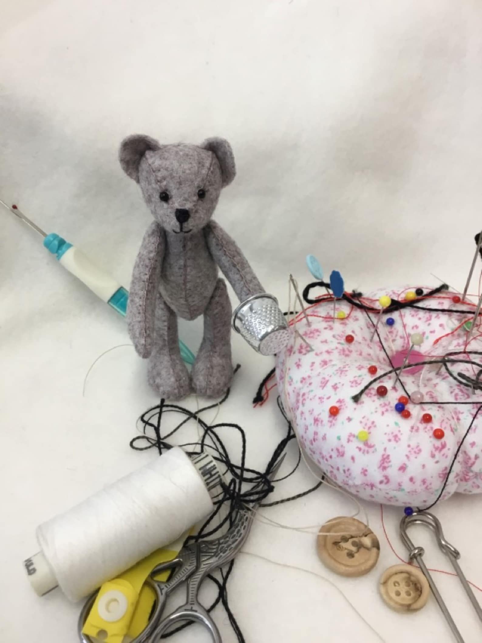 PDF Pattern 4 Mini Jointed Felt Teddy Bear Download - Etsy