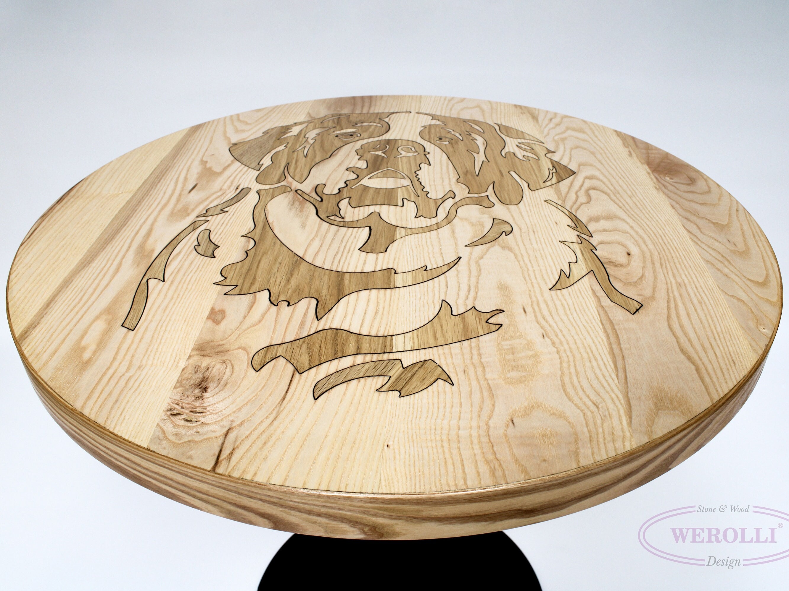 Small Wooden Round Table, Unique Coffee Table. Farmhouse Decor Use It ...