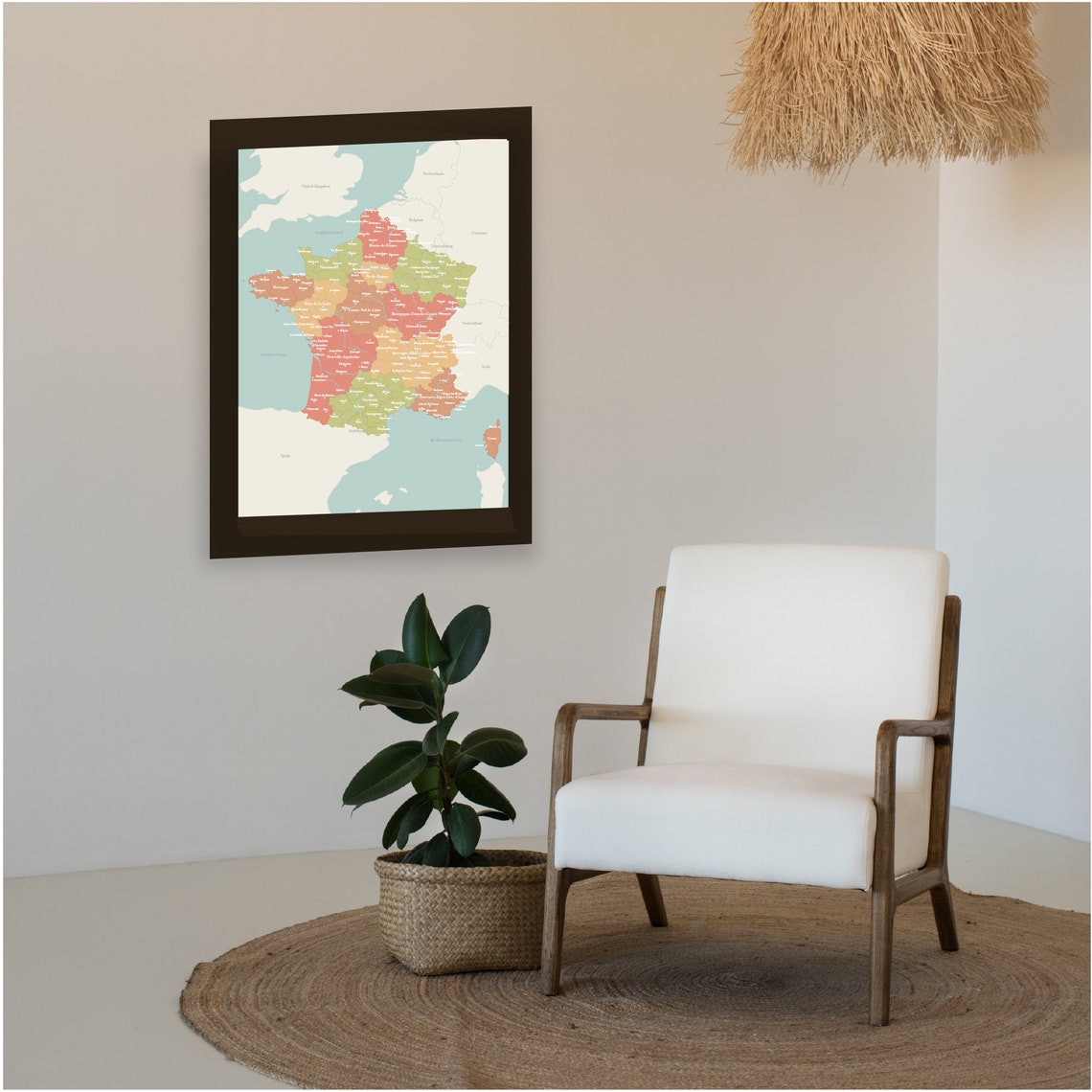 Printable France Map, Places We've Been Wall Art, Detailed Travel ...