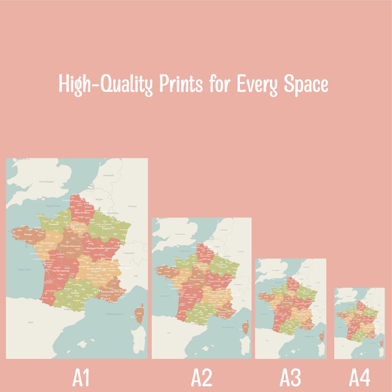 Printable France Map, Places We've Been Wall Art, Detailed Travel ...