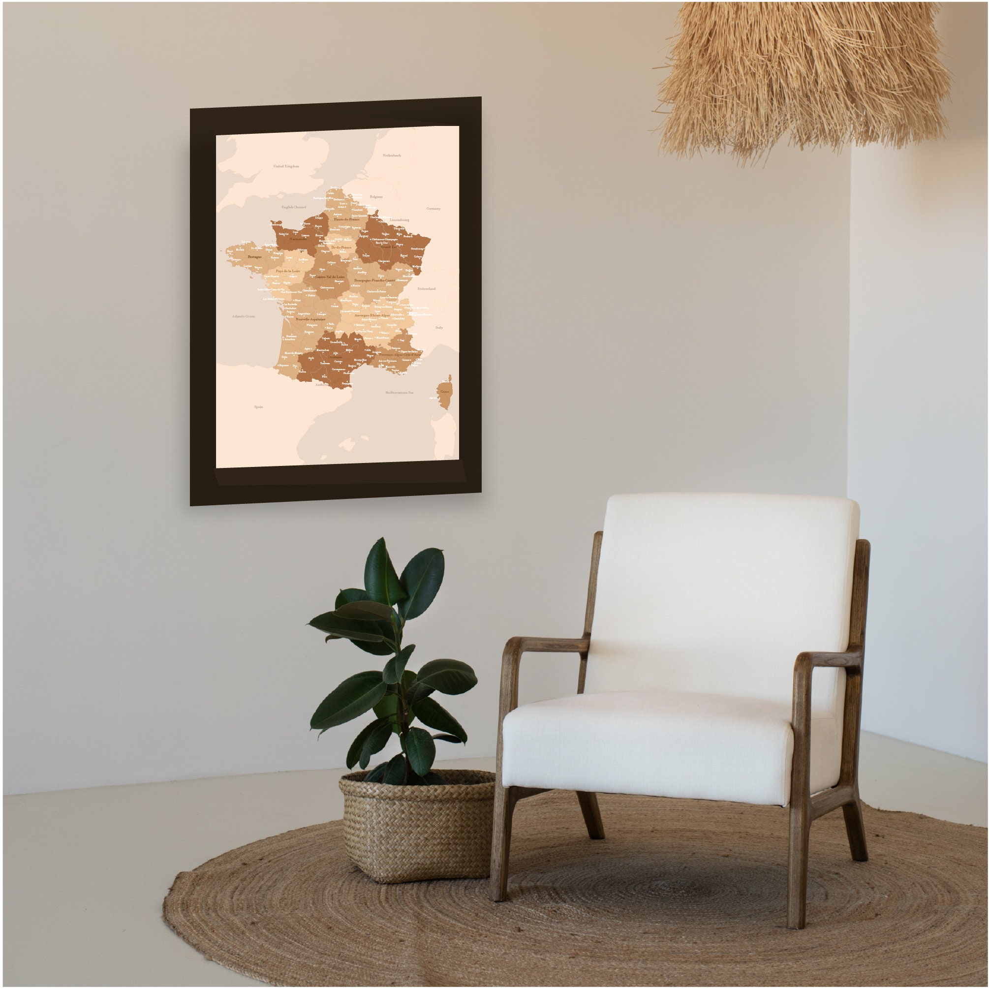 Printable France Map, Places We've Been Wall Art, Detailed Travel ...