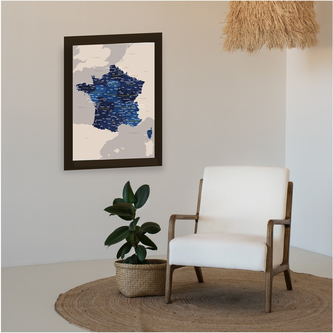 Printable France Map, Places We've Been Wall Art, Detailed Travel ...