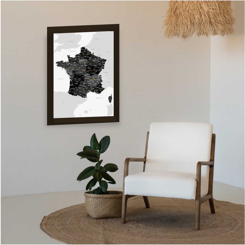 Printable France Map, Places We've Been Wall Art, Detailed Travel ...