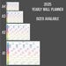 2025 Horizontal Full Year Wall Planner, Printable PDF, A4,A3,A2 & A1 ...