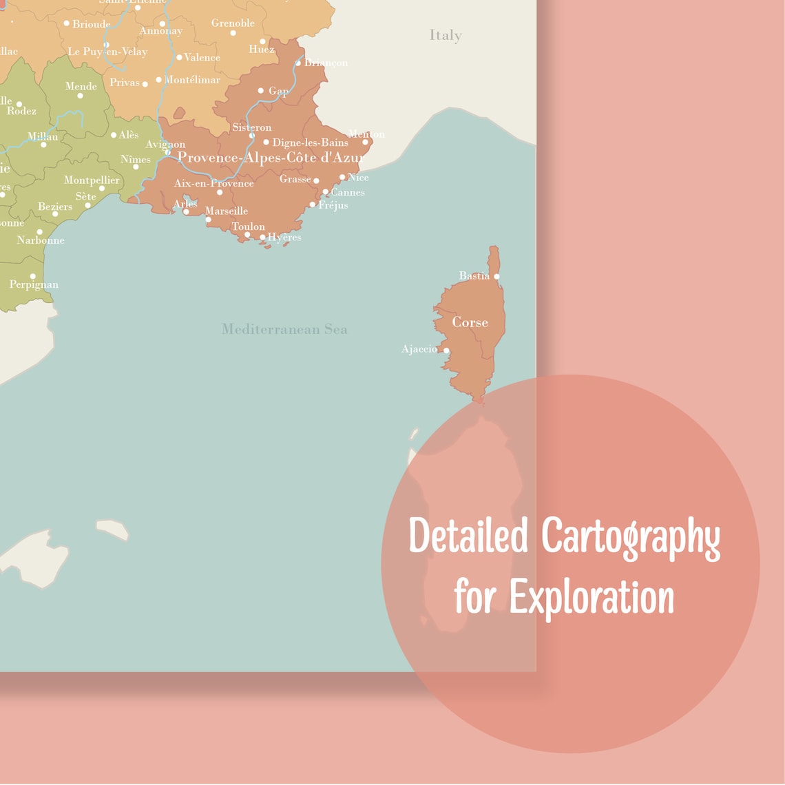 Printable France Map, Places We've Been Wall Art, Detailed Travel ...