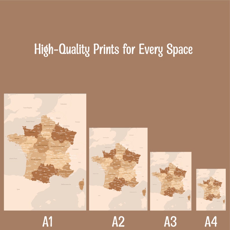 Printable France Map, Places We've Been Wall Art, Detailed Travel ...