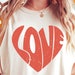 Retro Love Heart SVG and PNG, Love Heart Png Design, Valentine's Day ...