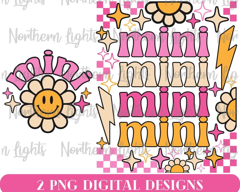 Retro Mini Png, Mini Sublimation Design, Front and Back Mini Design Png ...